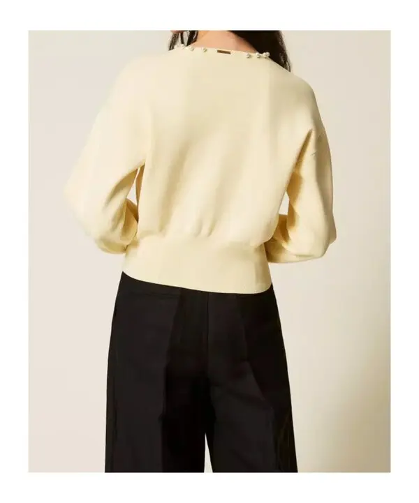 TWINSET Pearl Embellished Cardigan
