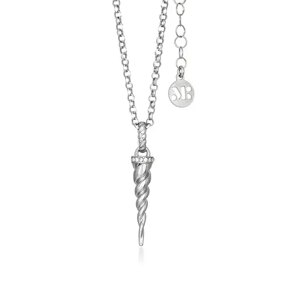 MYRTO KATRAMADOU JEWELLERY Silver 925 Unicorn Charm Necklace - Silver/white