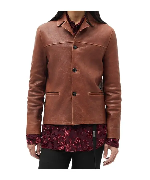 ANN DEMEULEMEESTER Pareli Leather Jacket - Rust-brown