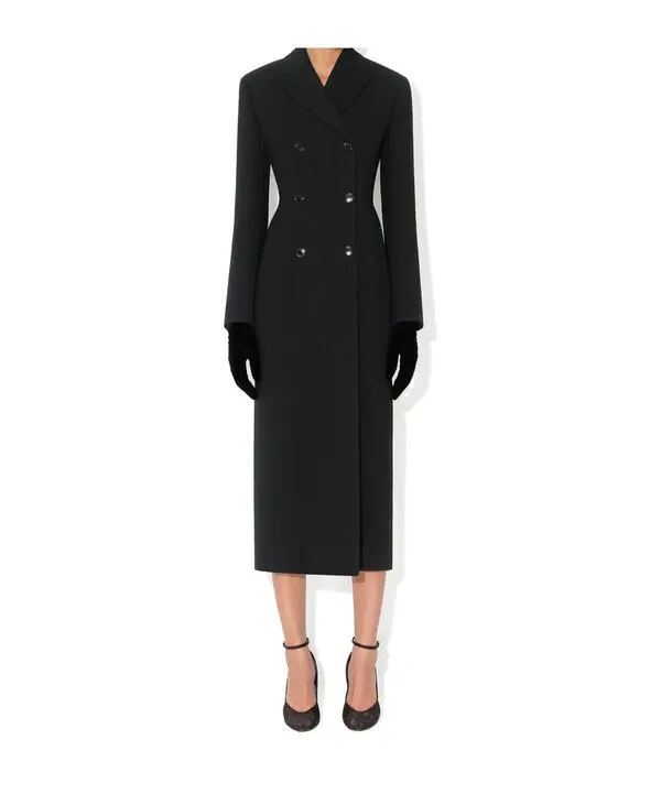 Alaïa Crepe Wool Tailored Coat