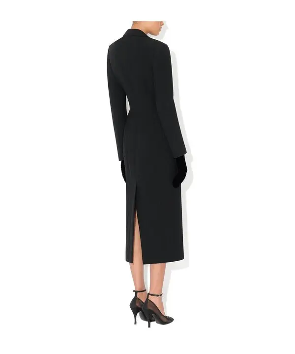 Alaïa Crepe Wool Tailored Coat