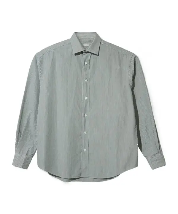 A.PRESSE Wide-collar Shirt - Green