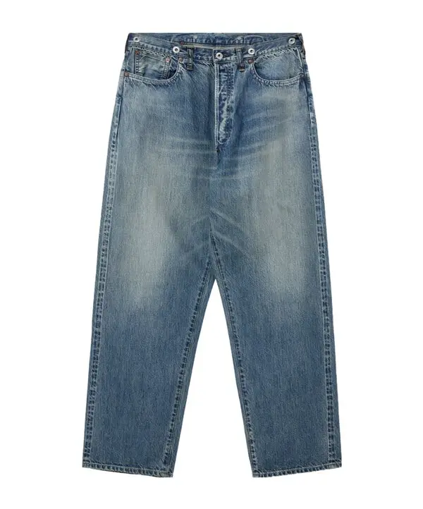 A.PRESSE Washed Wide-leg Jeans - Blue