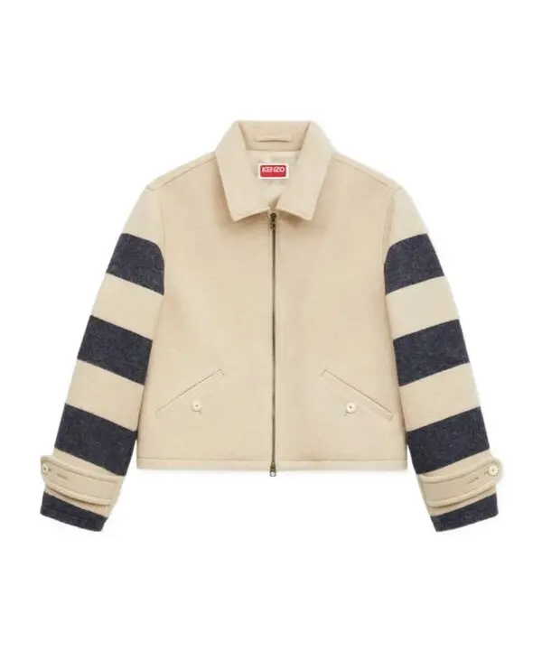 Kenzo Genderless Jacquard Polyamide Wool Blouson Jacket