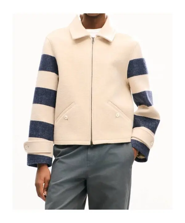 Kenzo Genderless Jacquard Polyamide Wool Blouson Jacket