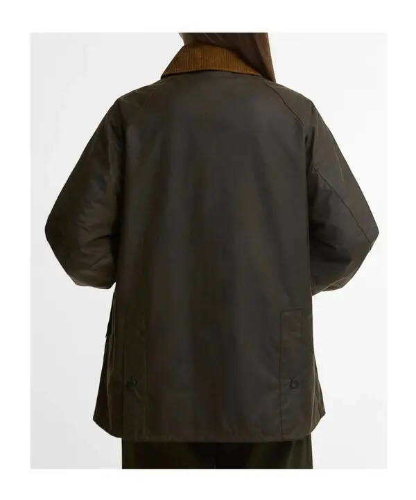 Barbour Corduroy Collar Waxed Cotton Field Jacket