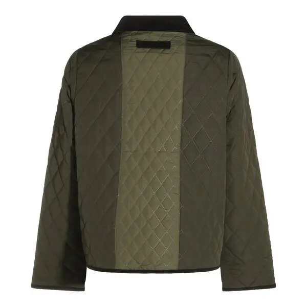 Barbour Corduroycollar Diamondquilted Cropped Jacket