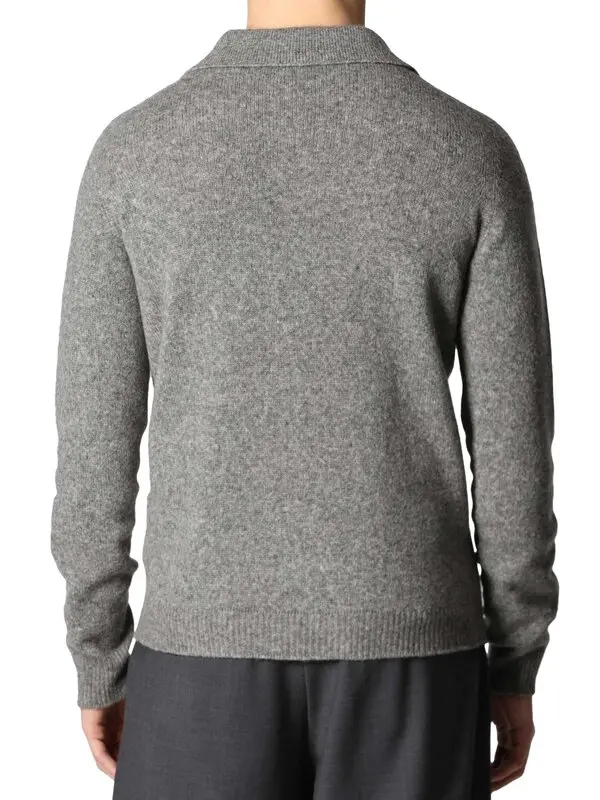ROBERTO COLLINA Long-sleeve Collared Polo Shirt