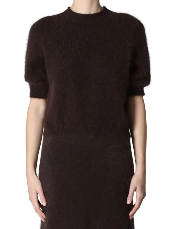 ROBERTO COLLINA Short Sleeved Jumper - Brown