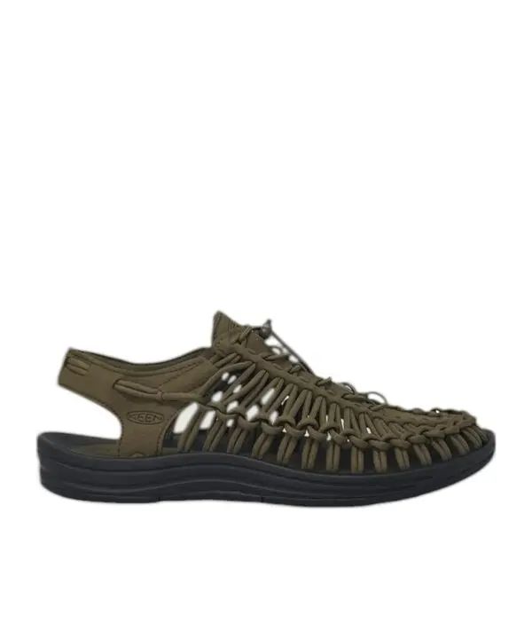 Keen Round Toe Flat Sandals - Darkolive