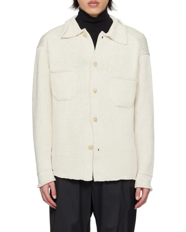Auralee Long Sleeve Cotton Cardigan