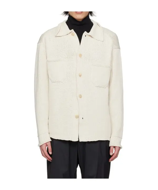 Auralee Long Sleeve Cotton Cardigan