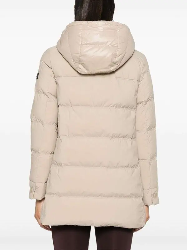 Peuterey Logo Patch Zip-up Hooded Down Coat