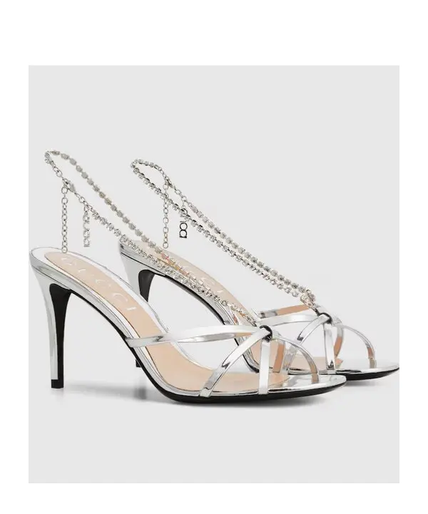 Gucci Embellished Chain Sandals