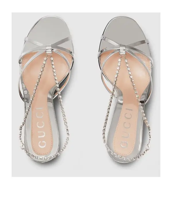 Gucci Embellished Chain Sandals