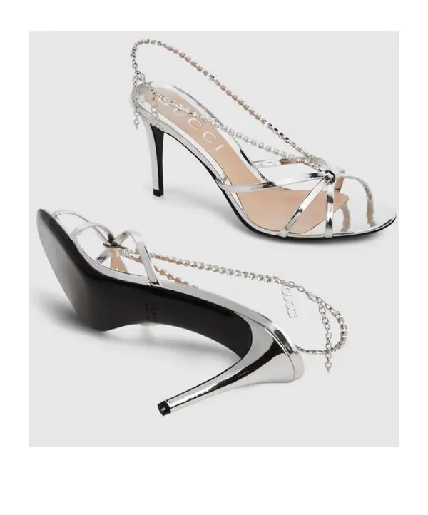 Gucci Embellished Chain Sandals