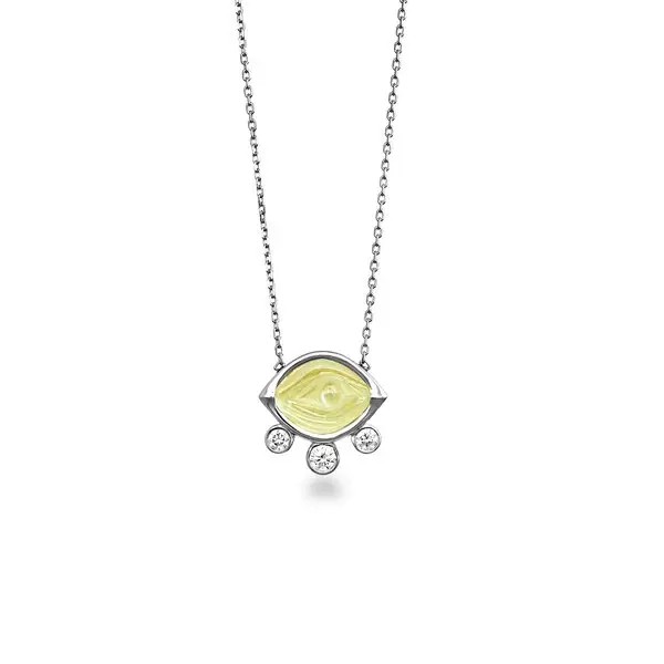 MYRTO KATRAMADOU JEWELLERY Aegean Eye – Citrine Mini Necklace - Yellow