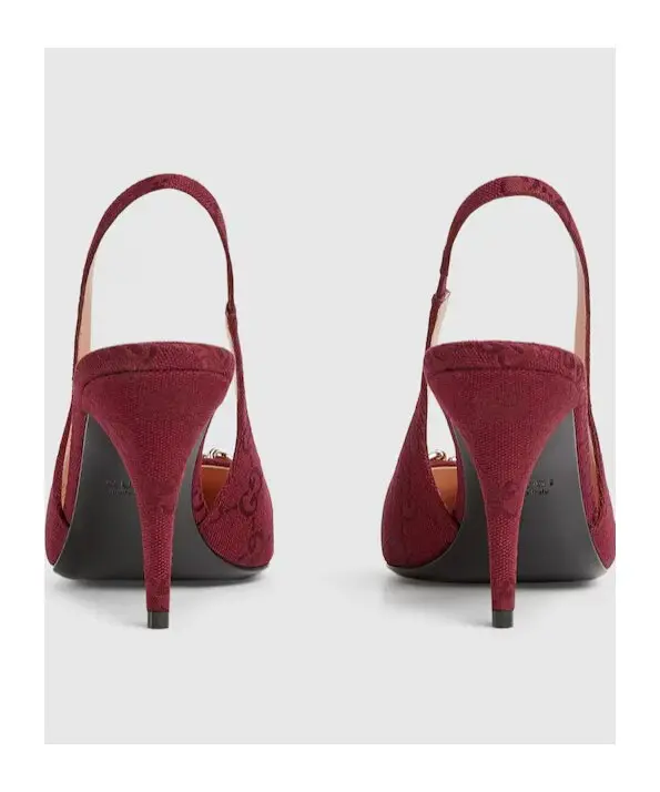 Gucci 85mm Horsebit Slingback Pumps