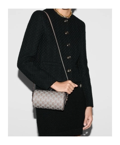 Gucci Gg Supreme Canvas Cylindrical Shoulder Bag