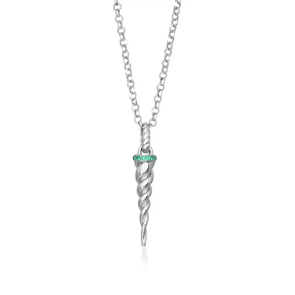 MYRTO KATRAMADOU JEWELLERY Unicorn Whisper – Necklace Silver 925 Emerald - Green