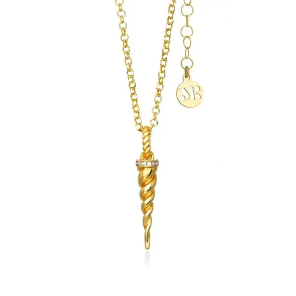MYRTO KATRAMADOU JEWELLERY Unicorn Whisper – Necklace 18k Gold-plated Silver 925 Colorless - White