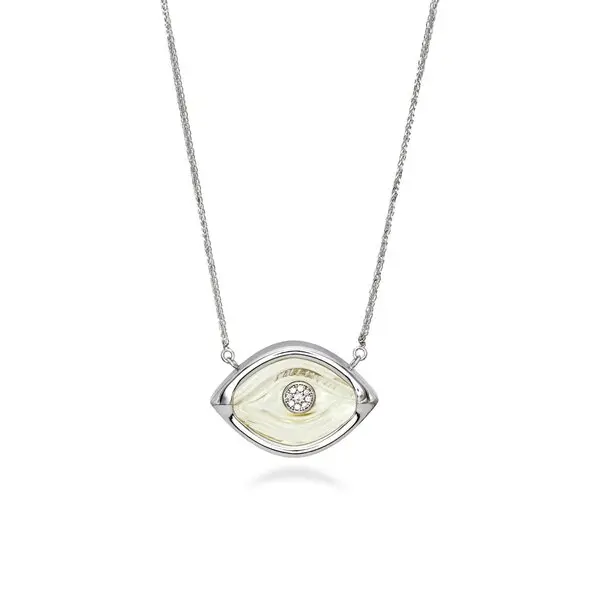 MYRTO KATRAMADOU JEWELLERY Aegean Eye – Citrine Aegean Necklace - Yellow