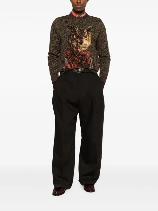 Etro Wool Blend Crewneck Sweater - Brown