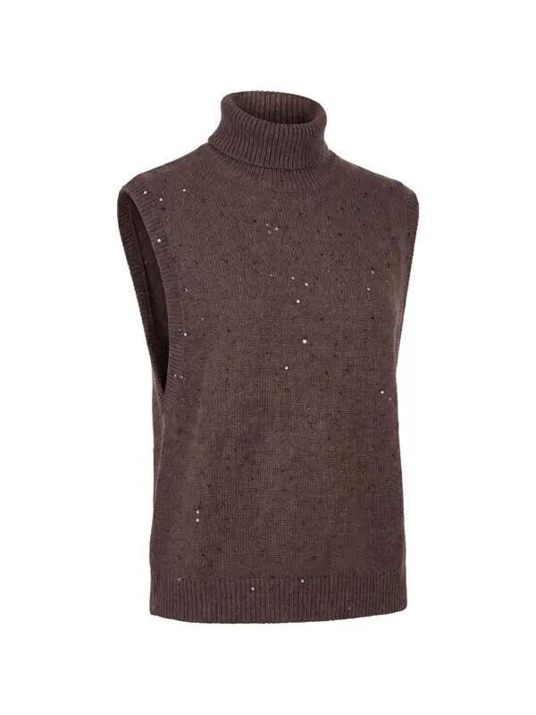 Brunello Cucinelli Sequined Cashmere Vest