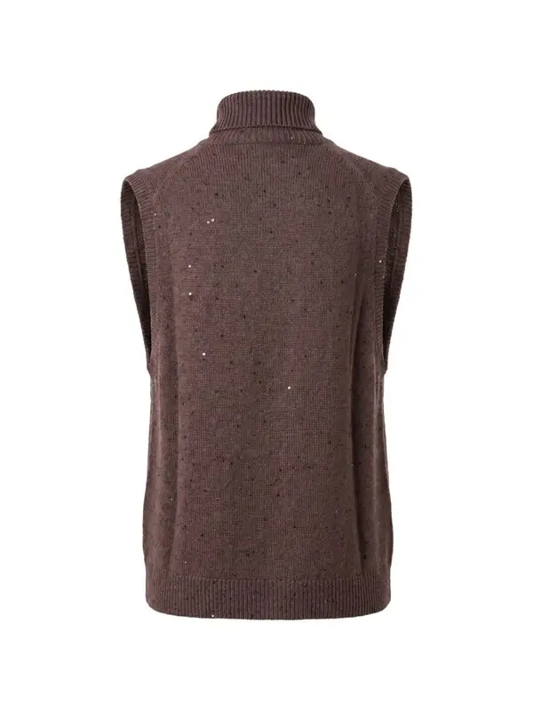Brunello Cucinelli Sequined Cashmere Vest