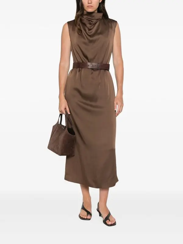 Brunello Cucinelli Belted Midi Dress