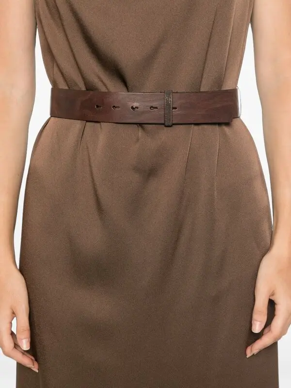 Brunello Cucinelli Belted Midi Dress