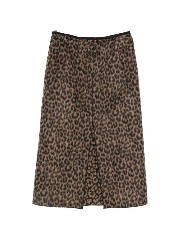 ALYSI Wool Midi Skirt