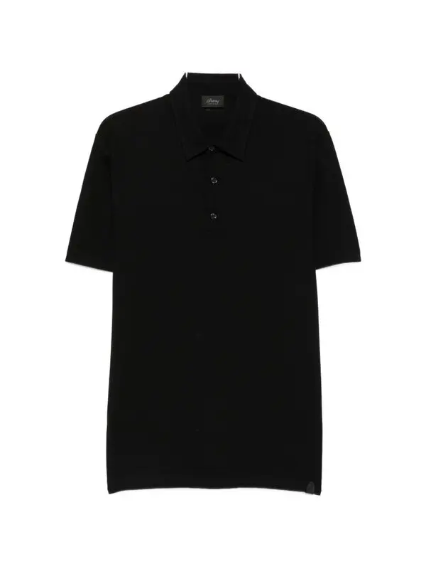 Brioni Cotton Polo Shirt - Black