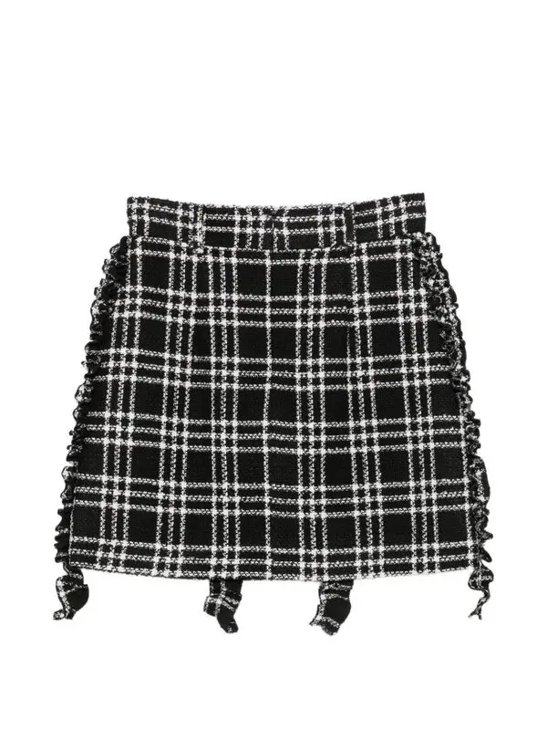 ALESSANDRO ENRIQUEZ Checked Short Skirt