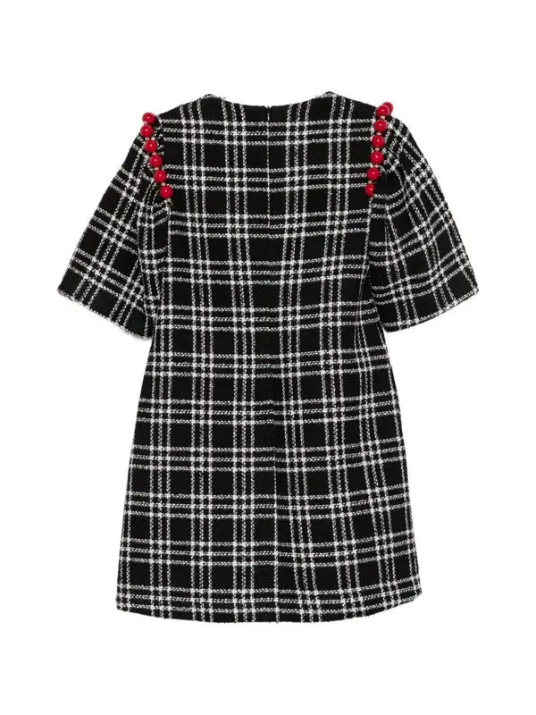 ALESSANDRO ENRIQUEZ Checked Short Dress
