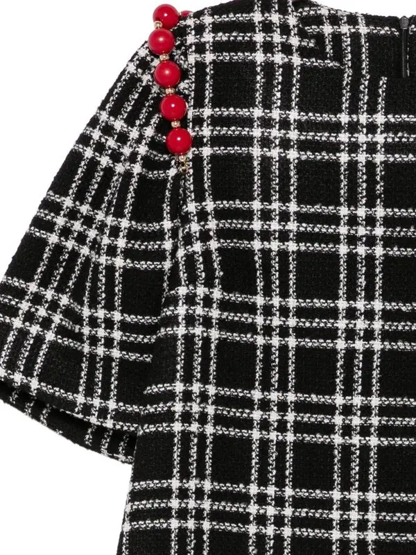 ALESSANDRO ENRIQUEZ Checked Short Dress