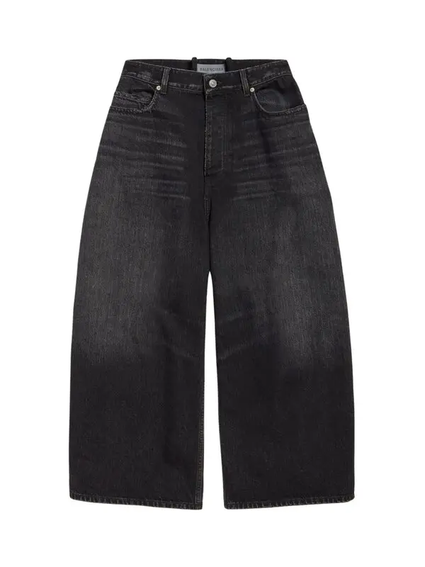 Balenciaga Wide-leg Cotton Jeans - Black