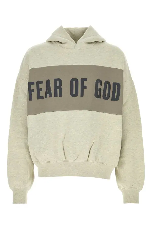 Fear Of God Melange Cotton-blend Oversized Sweatshirt - White
