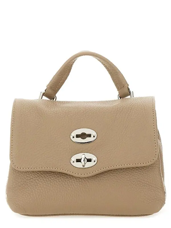 ZANELLATO Postman Baby Mini Leather Handbag 14 X 19 X 10 Cm - Beige