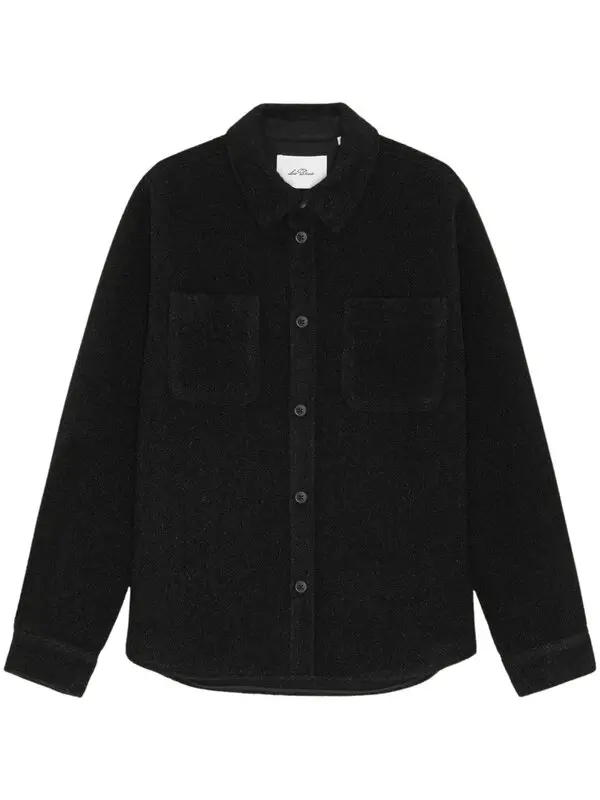 LES DEUX Wool-blend Shirt - Black