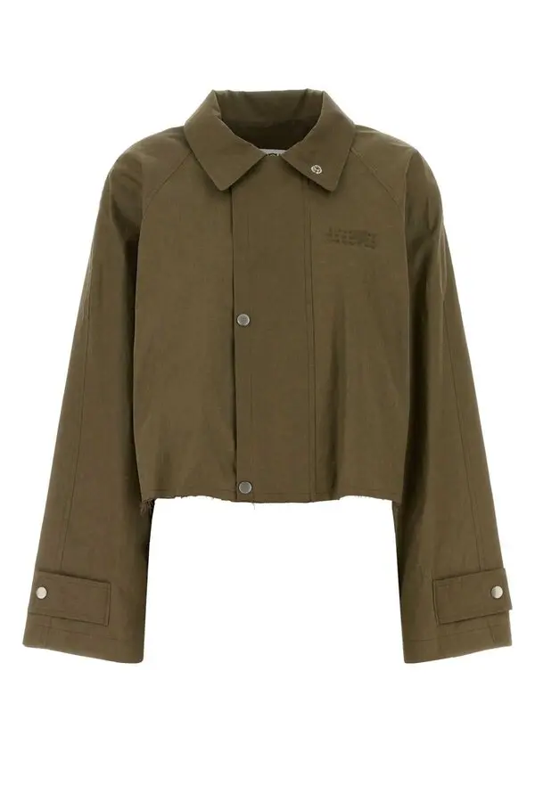 MAISON MARGIELA Stretch Cotton Utility Jacket - Green
