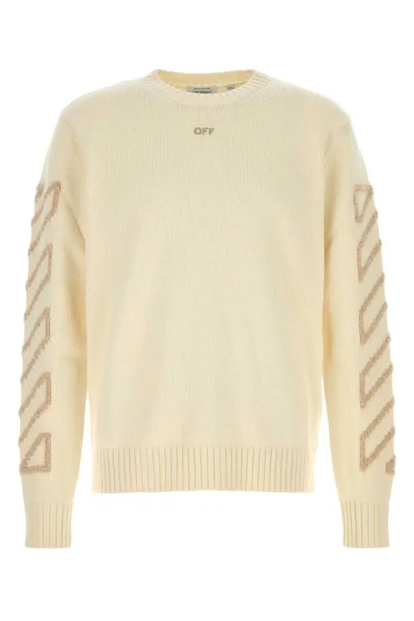 Off-White Cream Mini Wool Blend Sweater - Yellow