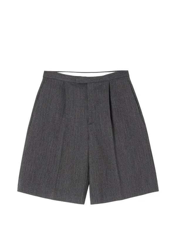 MAISON MARGIELA Pleated Wide-leg Bermuda Shorts - Grey