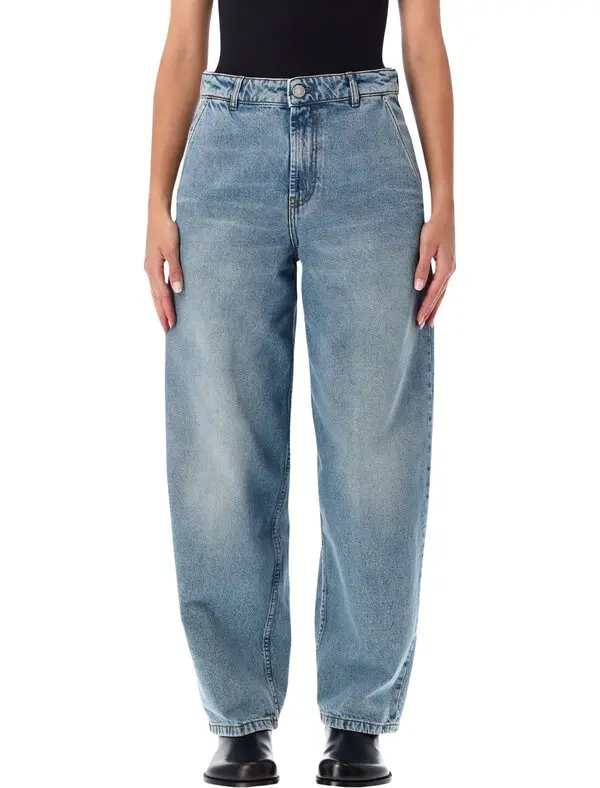 AMI Paris High-rise Straight-leg Jeans - Blue Used