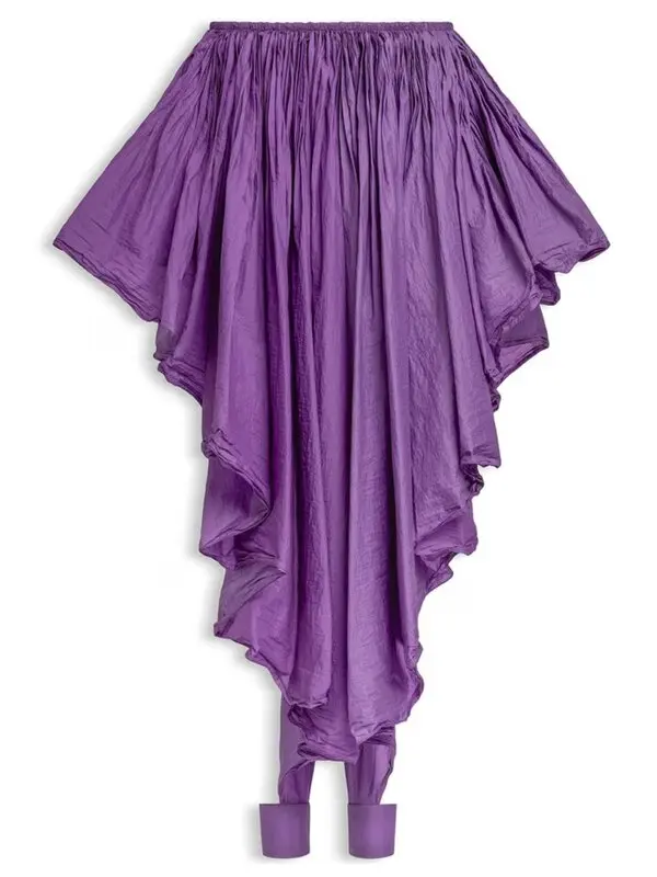 Alaïa Asymmetrical Draped Maxi Skirt - Violet