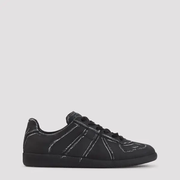 MAISON MARGIELA Replica Leather Sneakers - Black