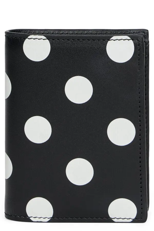 Comme Des Garçons Polka Dot Leather Wallet - Black