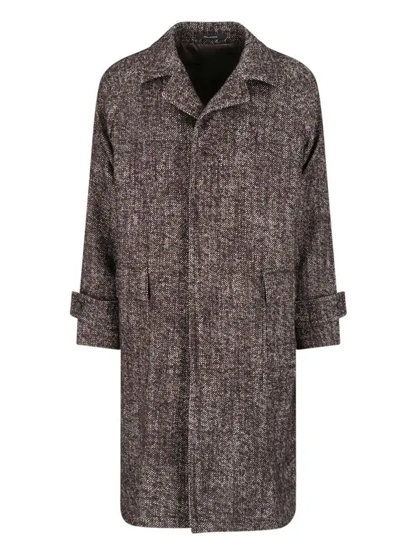 Tagliatore Wool Blend Overcoat - Brown