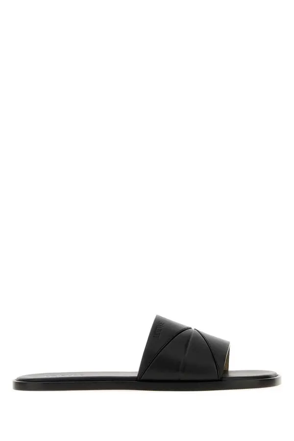 Loewe Origami Slip-on Slides - Black