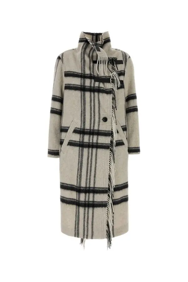 Isabel Marant Étoile Embroidered Wool-blend Jacket - Checked